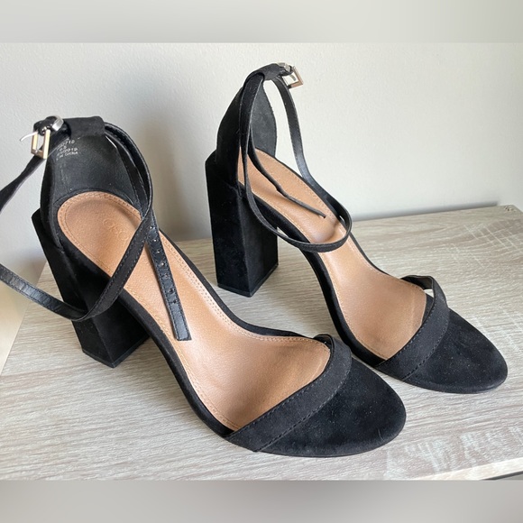 ASOS | Shoes | Black Heels With Ankle Strap | Poshmark